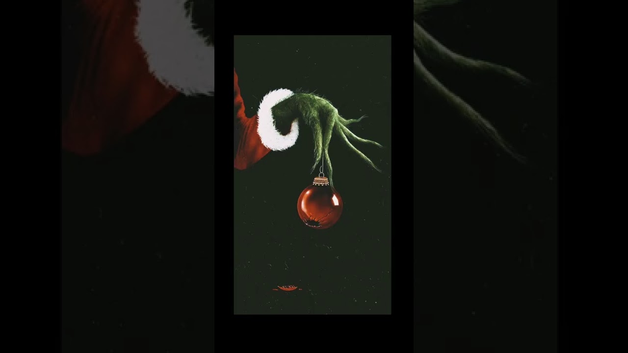 Aesthetic Wallpaper with Grinch💚/ New Year🎅/ Christmas☃️