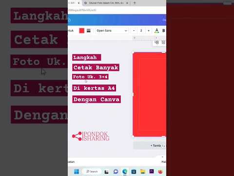 Cetak Foto 3x4 di kertas A4 dengan Canva #canva #canvatutorial