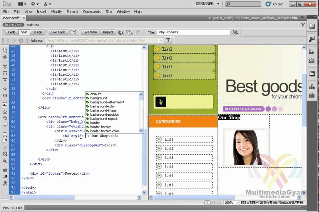 Lesson 08 Creating a Web Page (Hindi Video Tutorial)