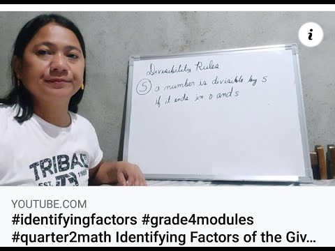 #identifyingfactors #grade4modules #quarter2math Identifying Factors of the Given Numbers up to 100