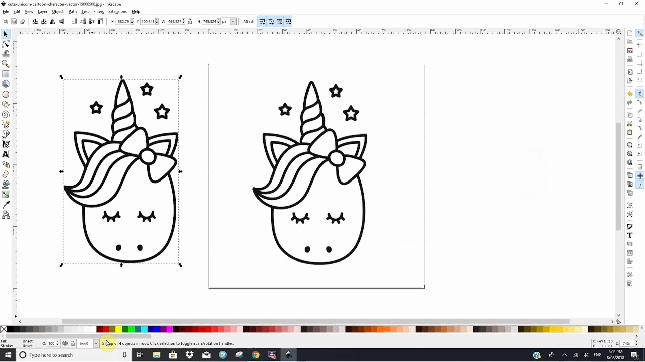 Inkscape Basic Tracing and Layered Image
