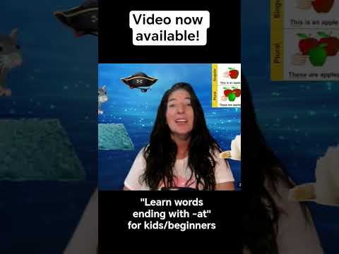 learn words ending with '-at' for beginners and kids! #learnenglish #english #englishspeaking