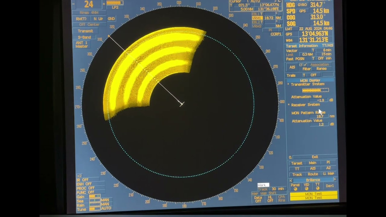 How to do PM Test in JRC Radar | Performance Monitor test in JRC Radar