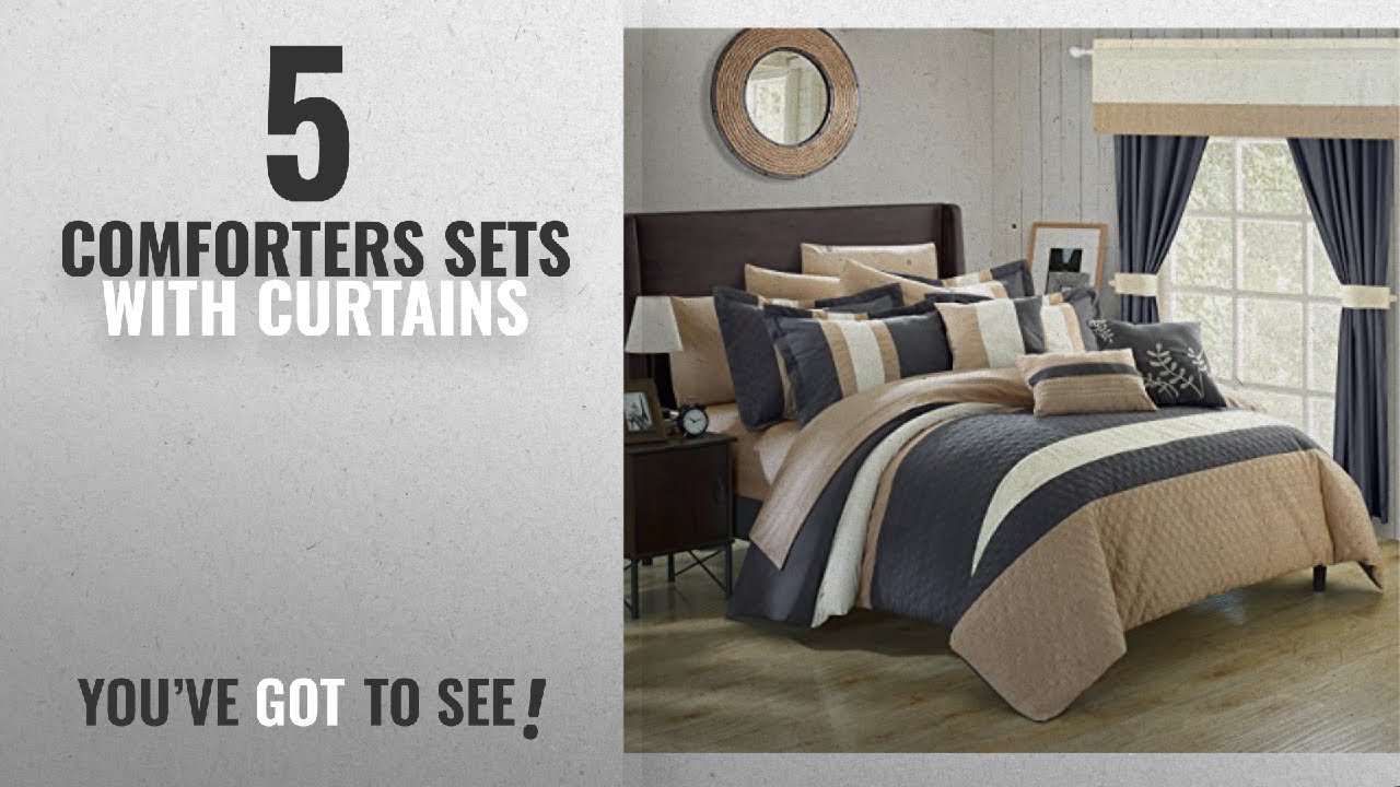 Top 10 Comforters Sets With Curtains [2018]: Chic Home Covington 24 Piece Comforter Set Embroidered