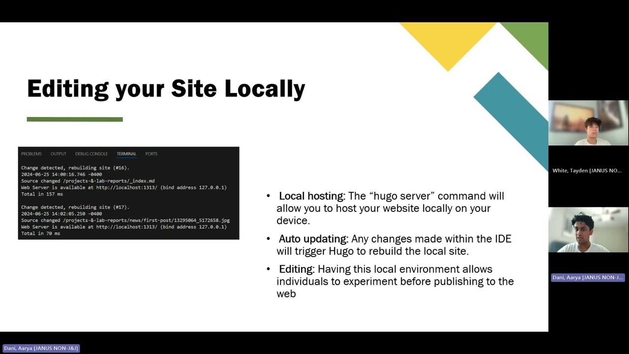 Hugo, Docsy, and GitHub