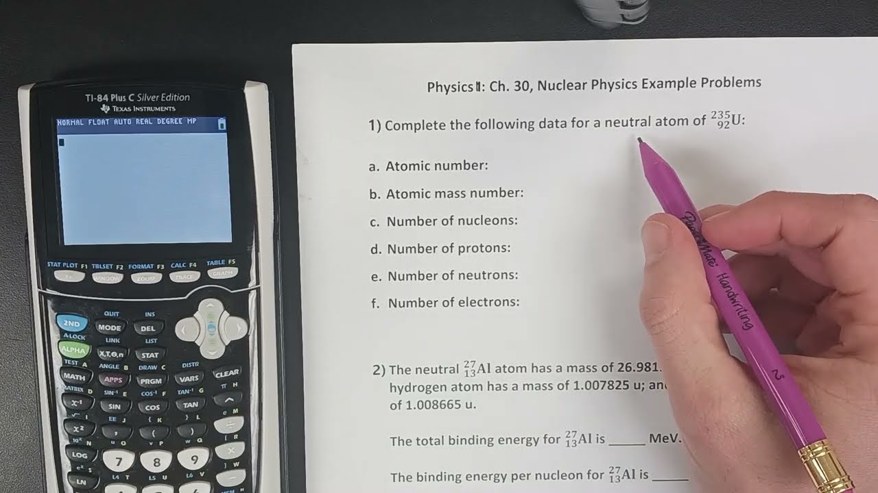 Physics II: Ch  30, Nuclear Physics & Radioactivity Example 1