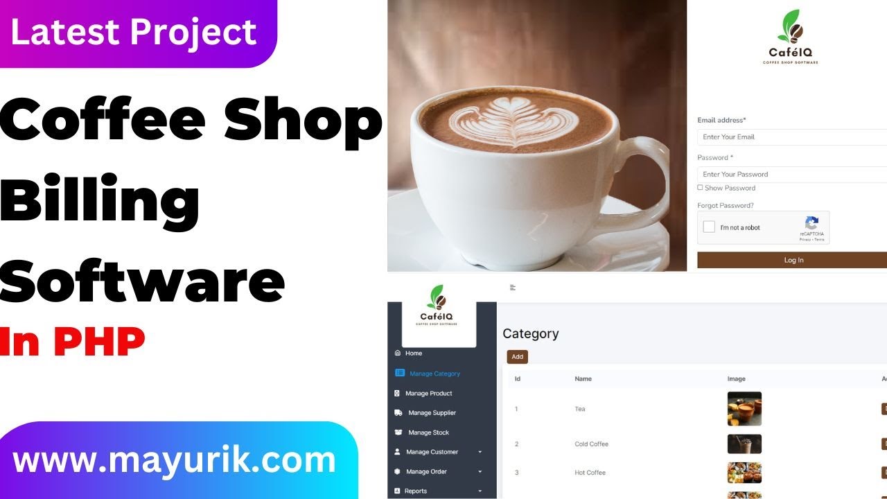 coffee shop billing software | coffee shop billing system | Source Code & Projects