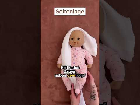 Seitenlage für Babys 👶 für Schlaf-Abwechslung & Formen des Kopfes 🥐 #baby #Säugling #Neugeborene
