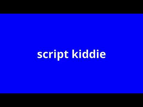 what is the meaning of script kiddie