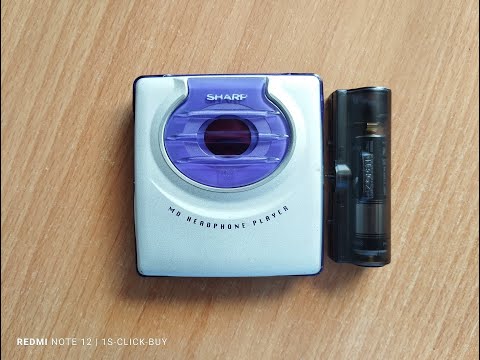 Sharp Walkman Portable Mini Disc Player MD ST 50 A blue | Reverb
