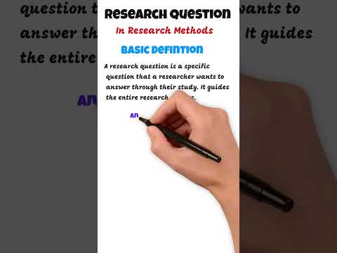 RESEARCH QUESTION IN RESEARCH METHODS