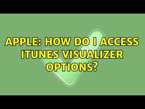 Apple: How do I access iTunes Visualizer options?