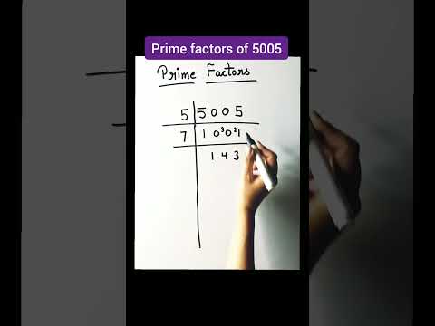 prime factors of 5005 || prime factors #shorts #maths #primefactors