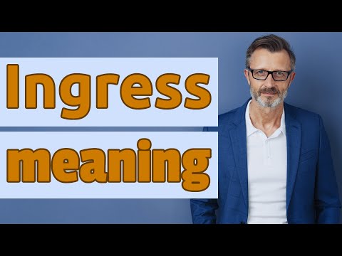 Ingress | Meaning of ingress 📖