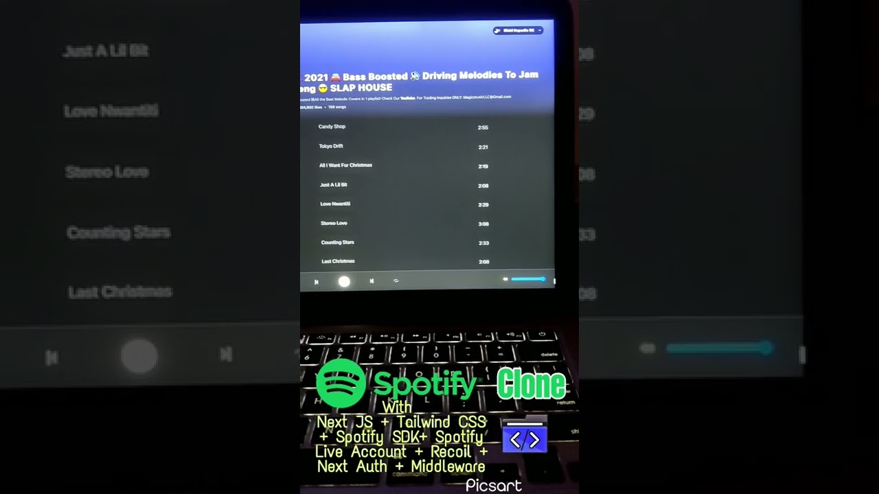 Spotify App Clone with Next JS + Tailwind CSS + Next Auth + Recoil + Spotify SDK + Middleware