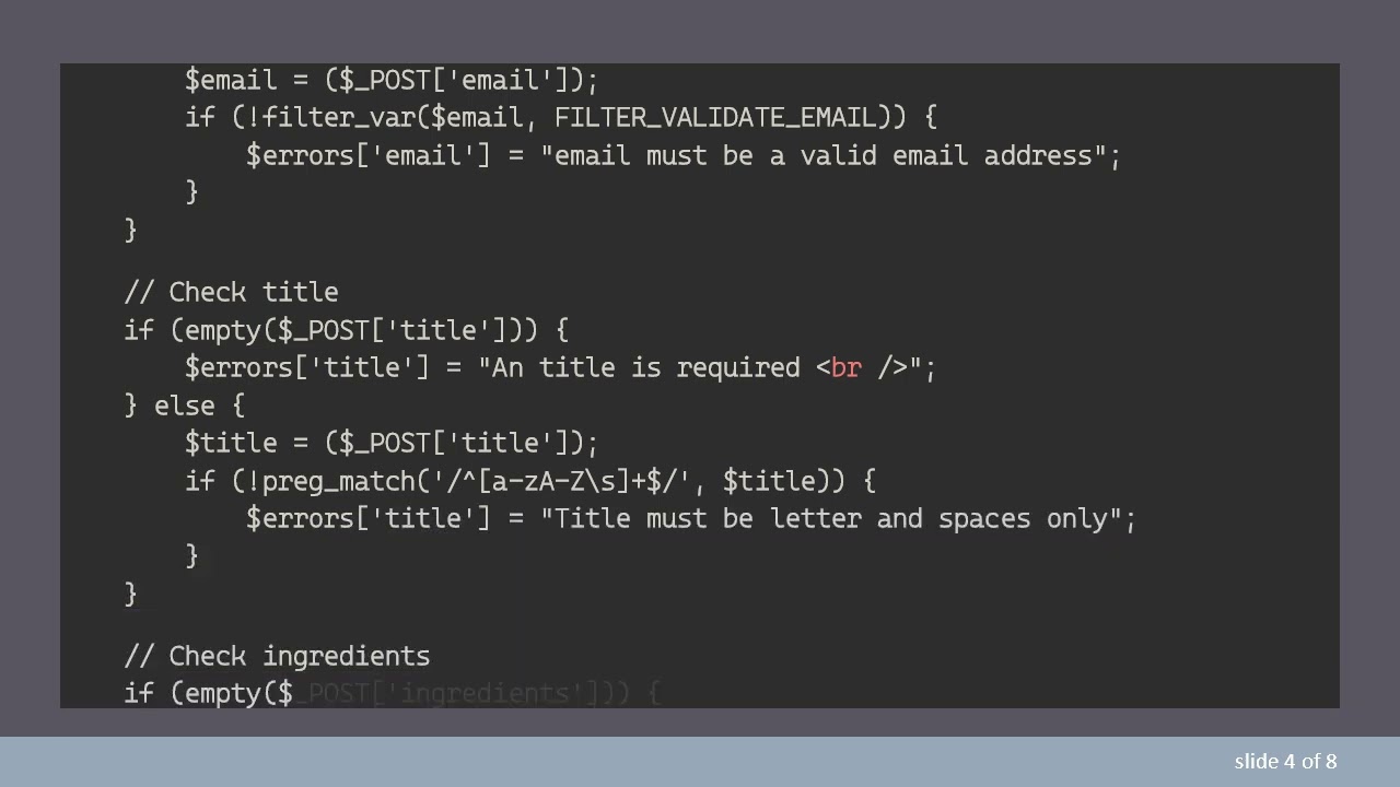 Fixing Form Validation Issues After Adding Database in PHP