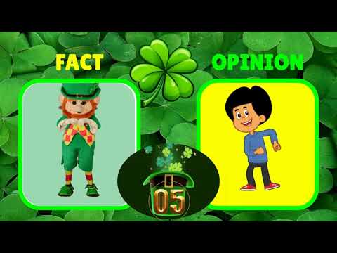 St. Patrick's Day edition - Fact or Opinion Fitness - A brain AWAKE activity