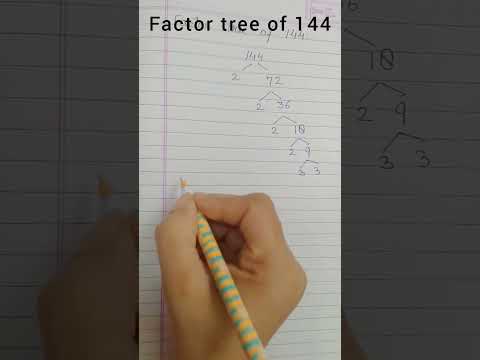 How To Find Factor tree of 144 / Factor Tree Method #radhyanshclasses #maths