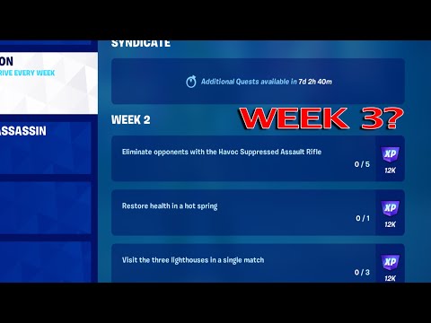 Fortnite Week 3 Quests not in the Game