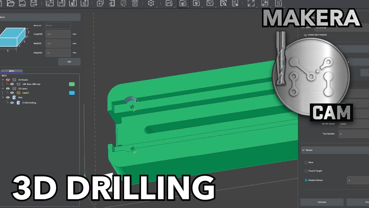 Makera CAM - Creating 3D Drilling Tool Paths