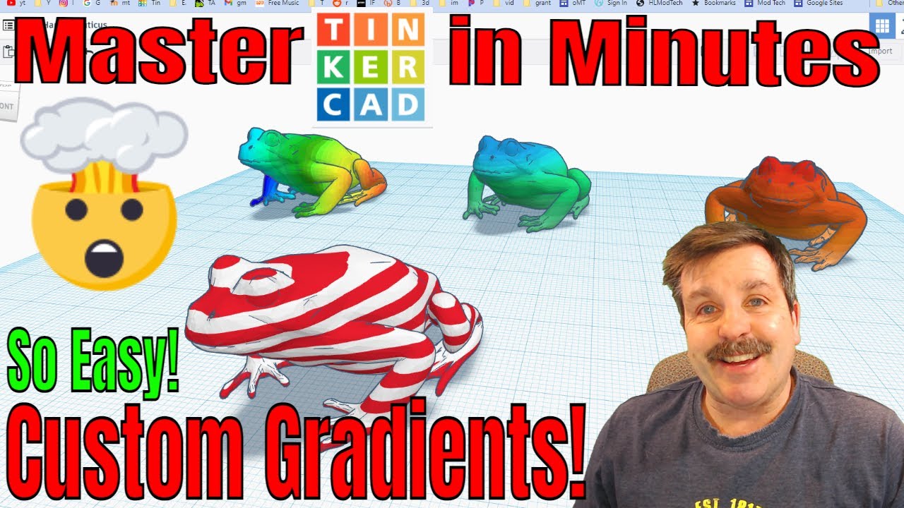 Amazing Multi Color Tinkercad Tree Frogs with Gradients