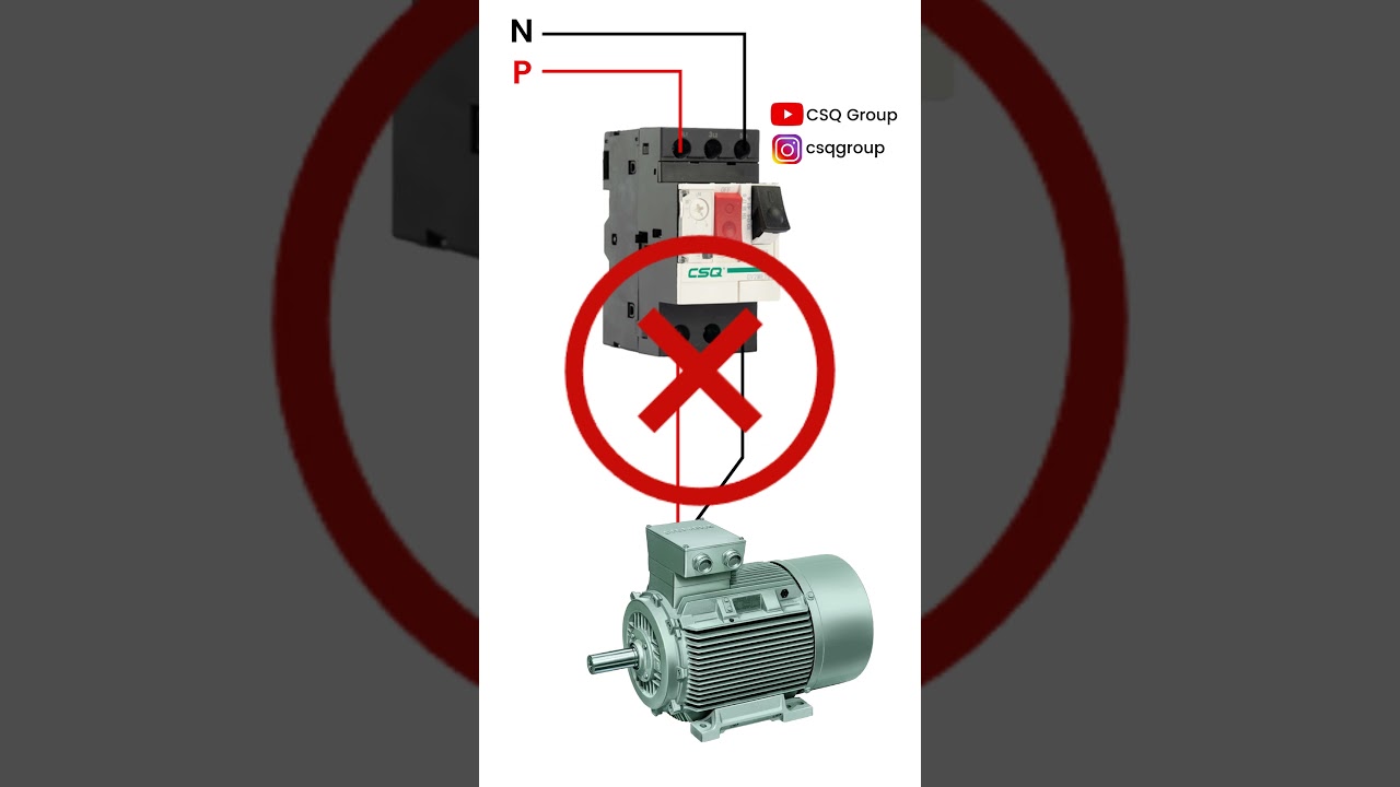 CSQ Single phase Motor Proper Wiring Connection with MPCB | Motor Protection Circuit Breaker
