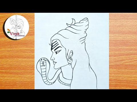 Pencil drawing Lord Shiva easy, step by step Lord Shiva sketch, drawing for beginners
