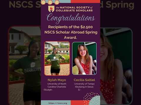 NSCS Scholar Abroad Spring Award 2022 Recipients