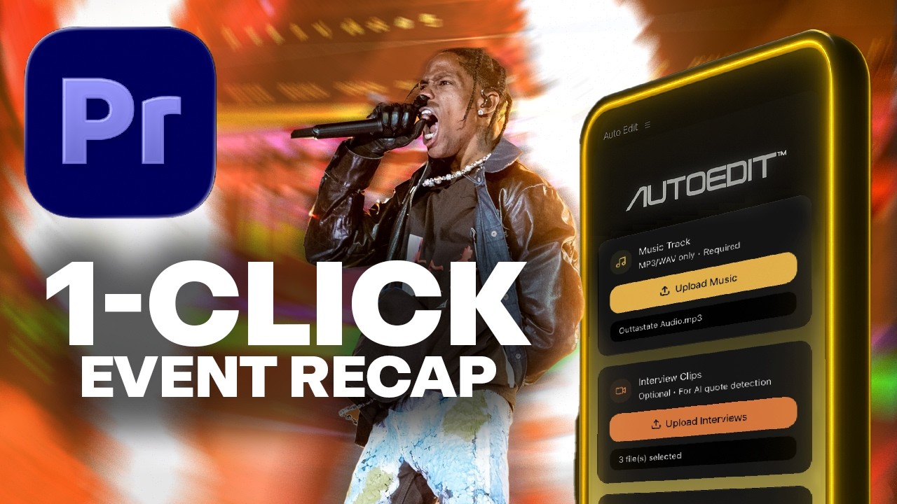 How to Edit Event Recap Videos UNDER 7 min as a BEGINNER | Premiere Pro AI Plugin Tutorial