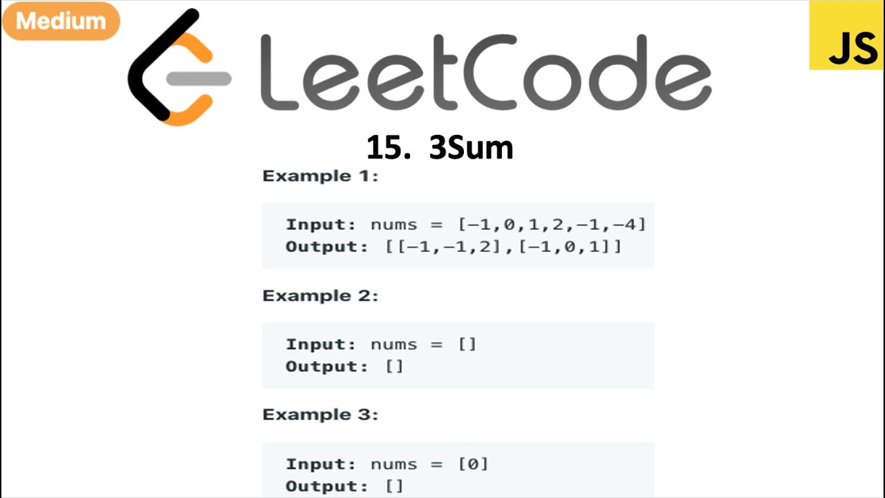 LeetCode 15 3Sum in javascript