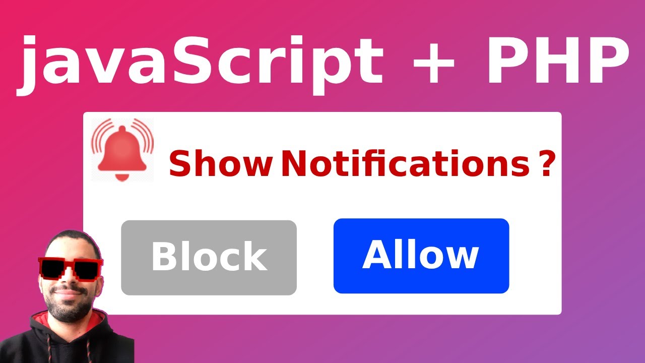 Send push notification using javaScript and PHP
