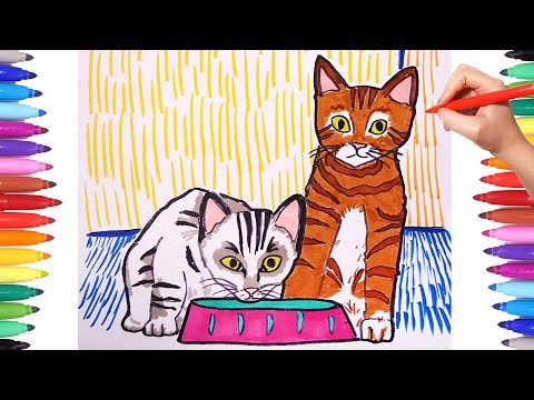 How to Draw Kittens | Animal Coloring Pages | Painting Cats | Cute Cats Coloring Book for Kids