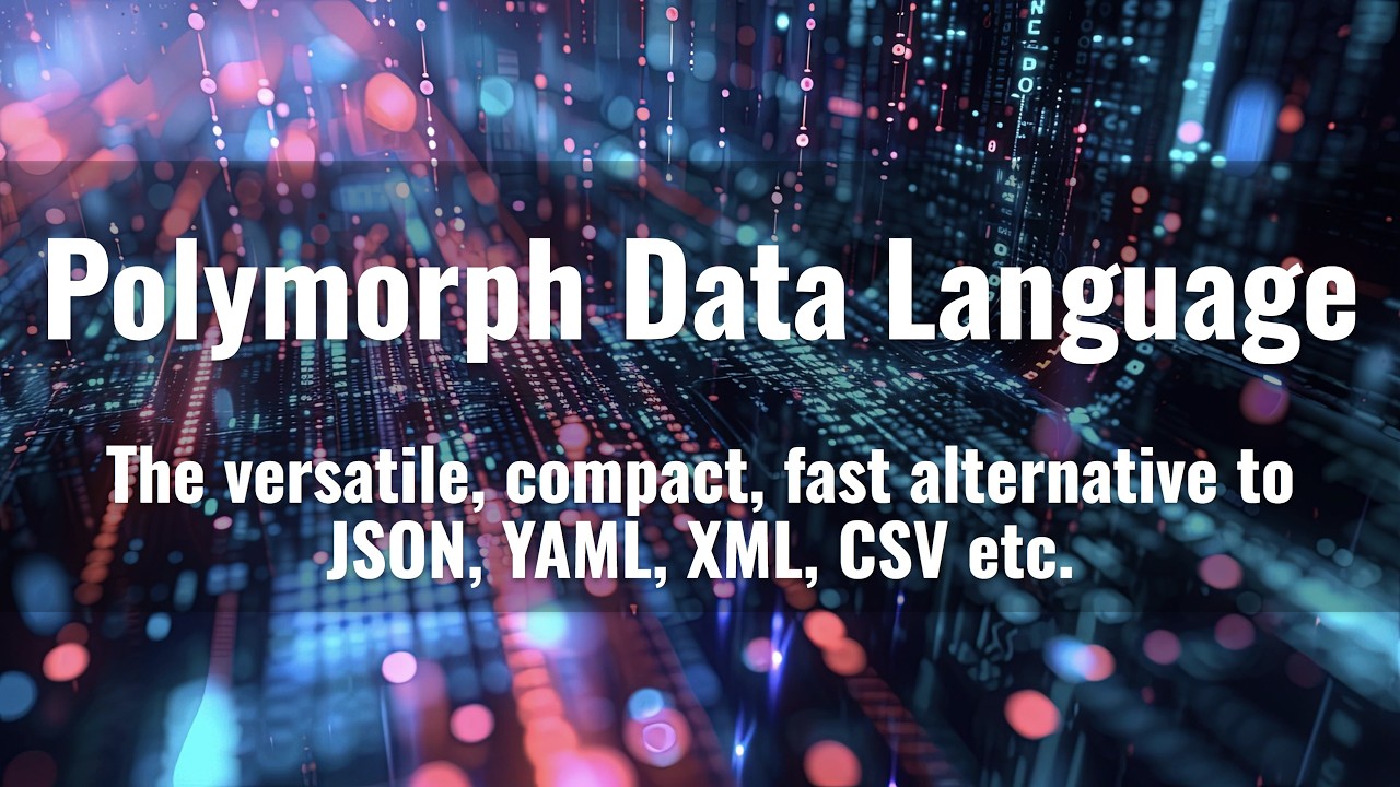 Polymorph Data Language, PDL - The Versatile, Compact, Fast Alternative to JSON, YAML, XML, CSV etc.