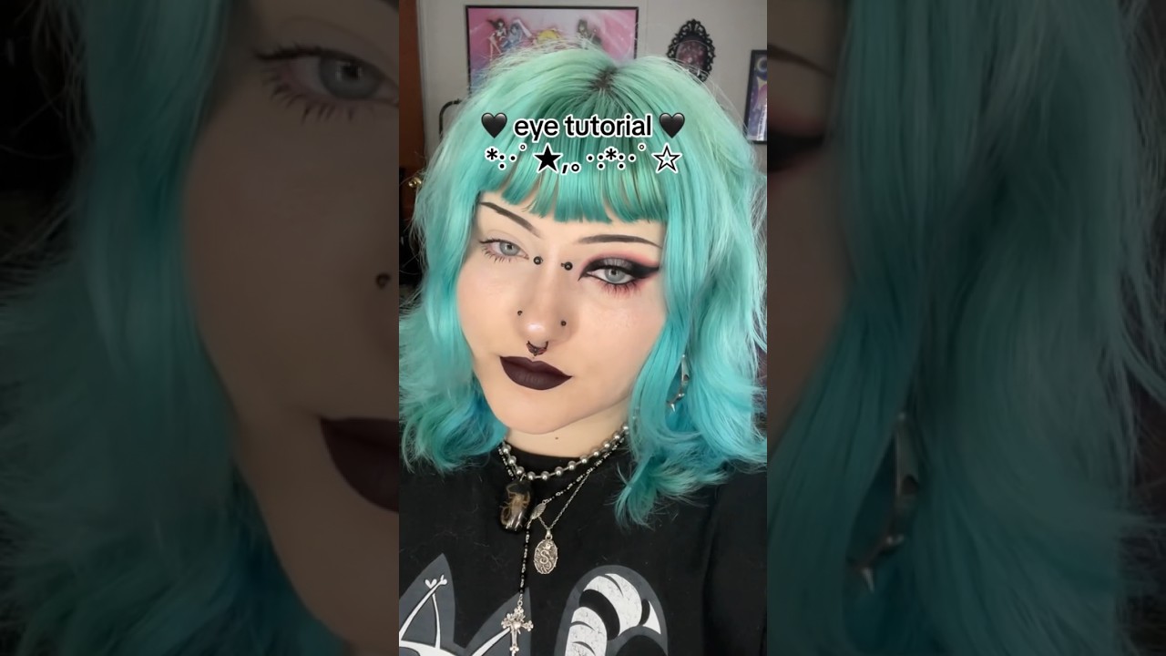 Everyday alternative/goth eye makeup 🖤