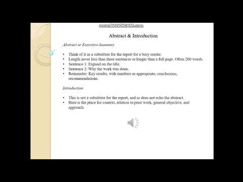 Technical Report Writing, Thesis Format part 5.