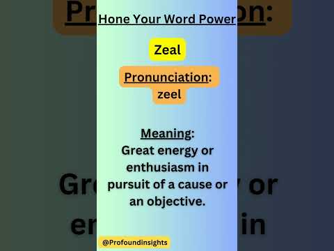 Zeal #shorts #trending #new word #hone your word power