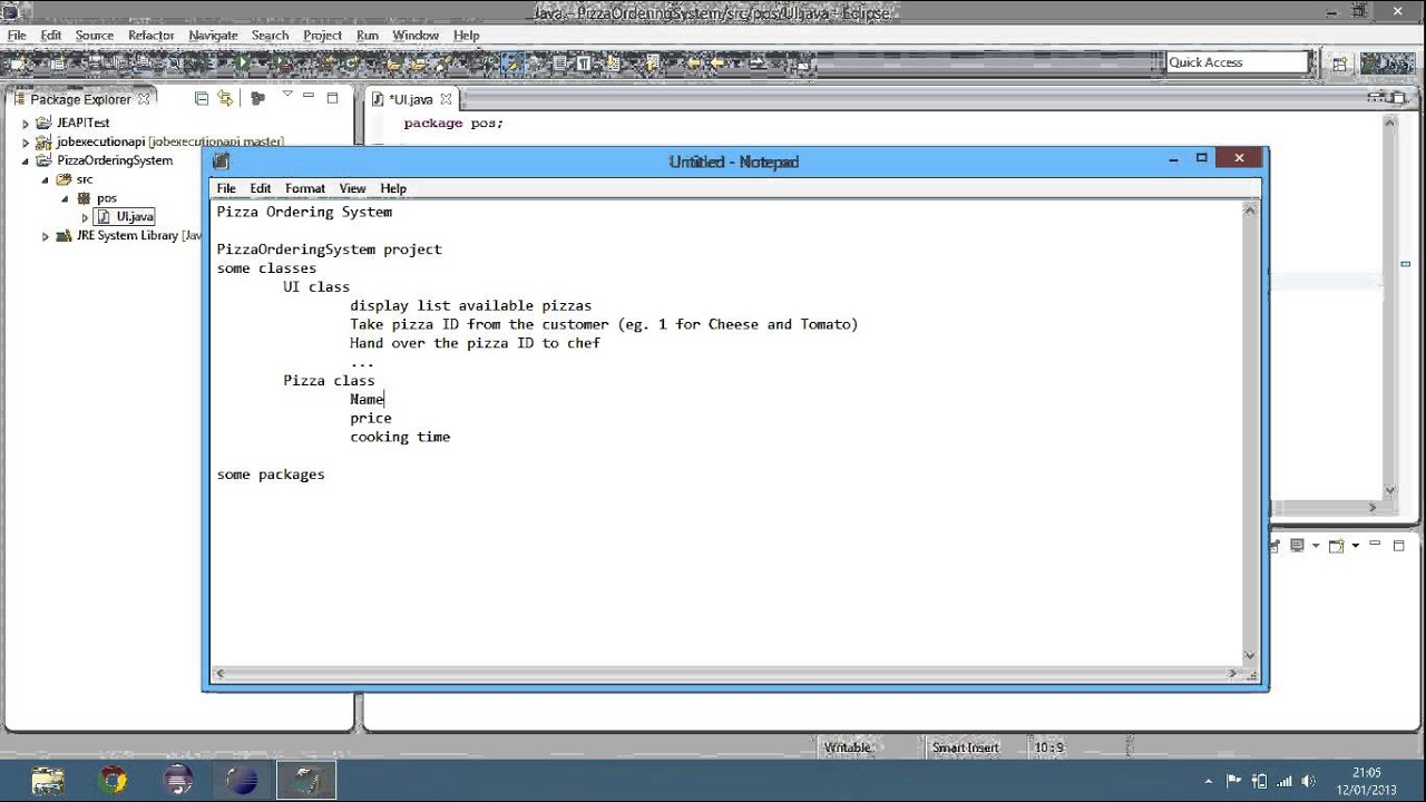 Java Tutorial - Pizza Ordering System Part 1 - Session 33