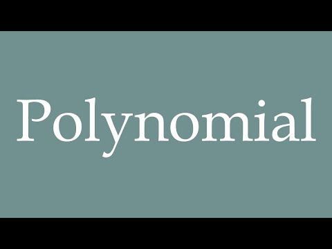 How to Pronounce ''Polynomial'' Correctly in French