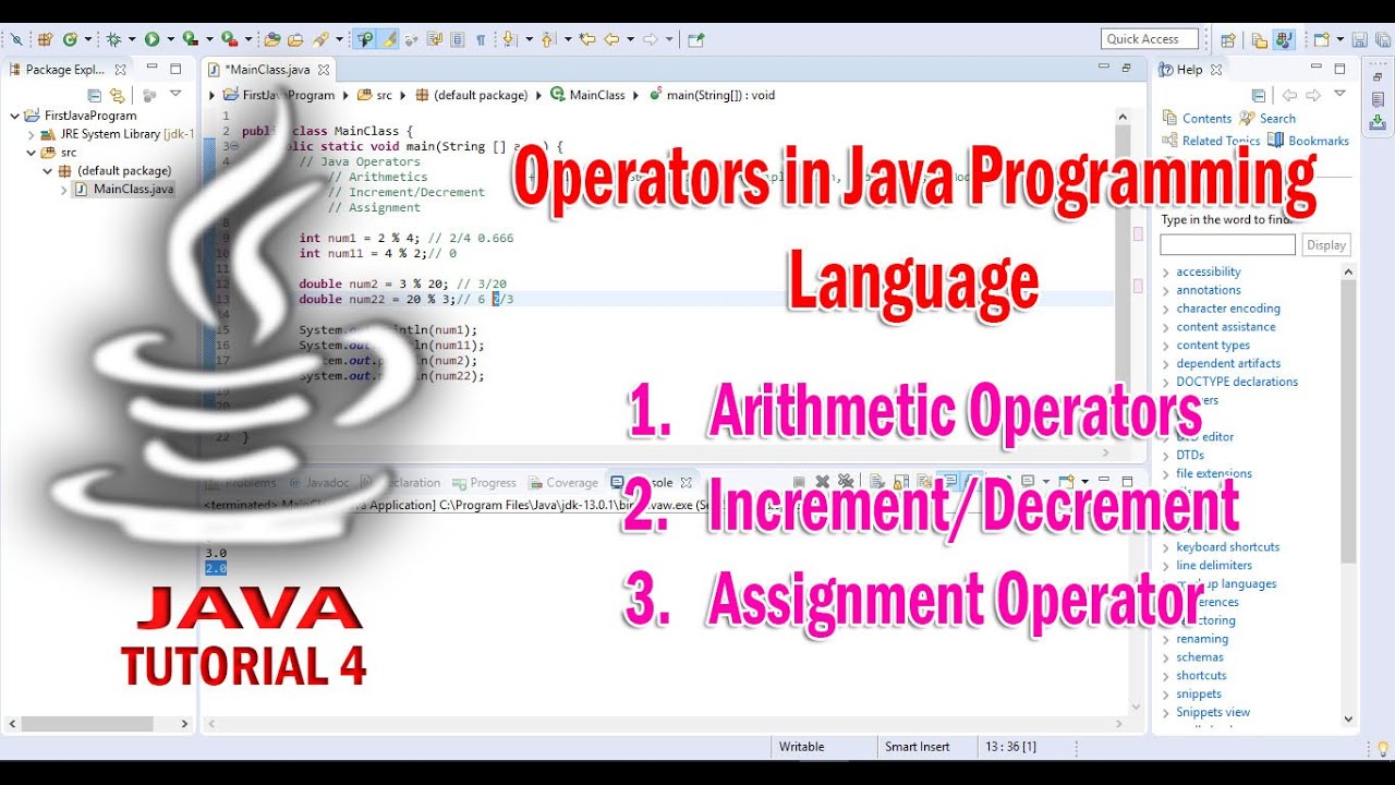 Java 4: Operators in Java Programming Language