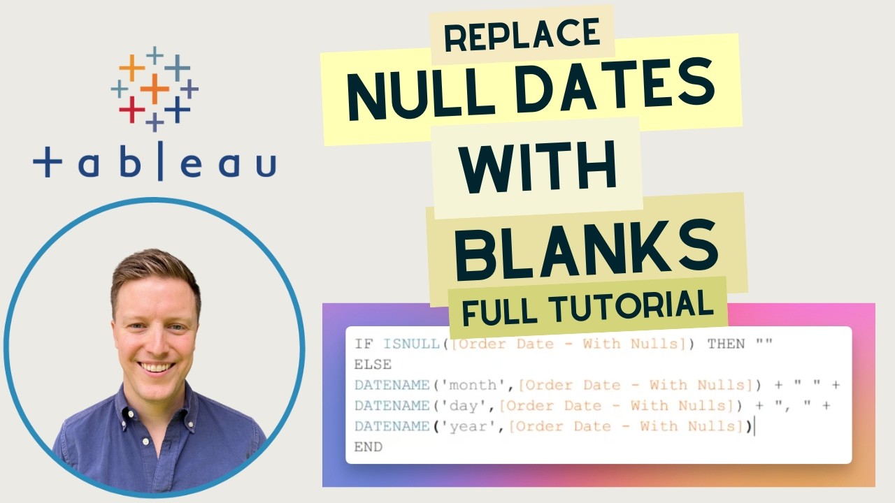 Replace Null Dates With Blanks in Tableau