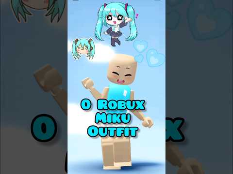 MIKU 0 ROBUX OUTFIT 🩵💙 #roblox #miku