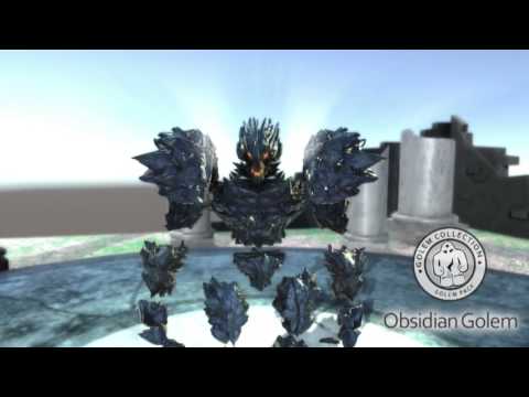 Obsidian Golem 1.0 [Golem Collection] available at Unity Asset Store