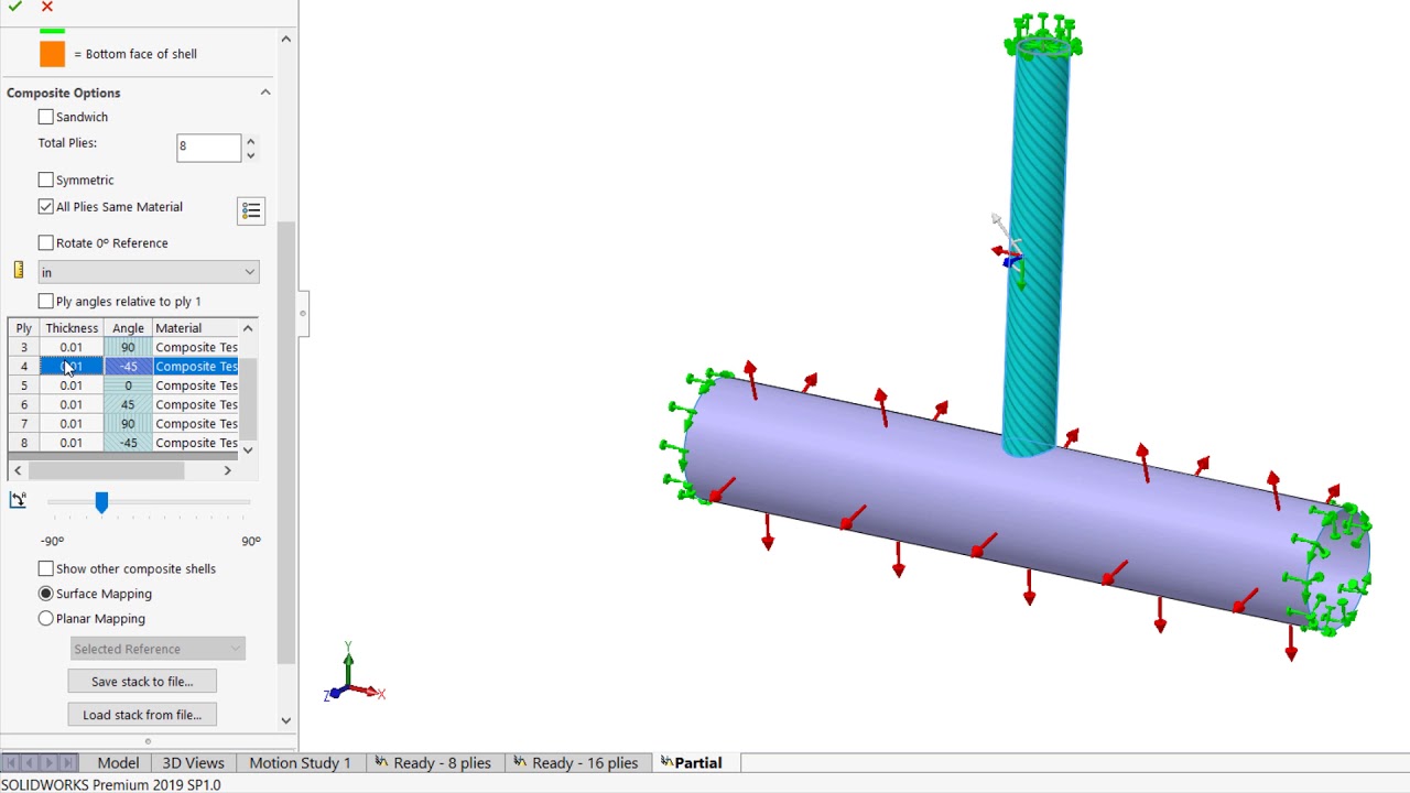 SOLIDWORKS Simulation - Composite Analysis Tutorial