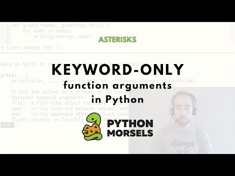 Keyword only function arguments Python