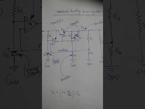 Foldback limiting series regulator ckt#shorts #
