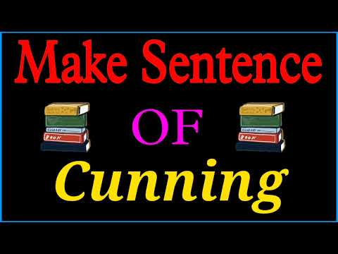 Cunning sentence in english | Cunning ka sentence | Make Sentence of Cunning |
