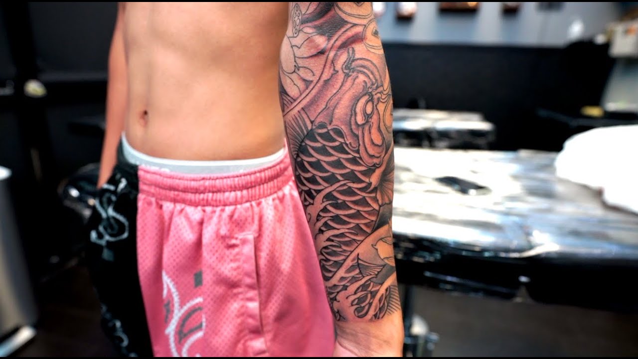SHADING HIS KOI FISH SLEEVE!