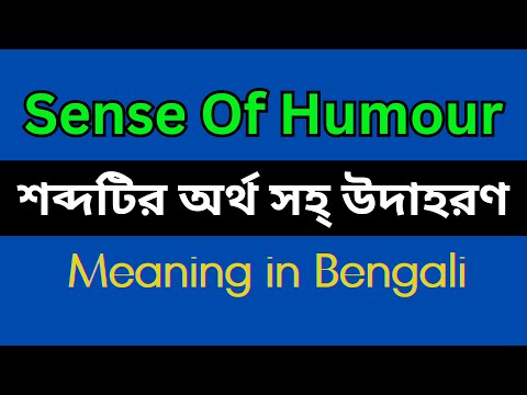 Sense Of Humour Meaning In Bengali /Sense Of Humour mane ki