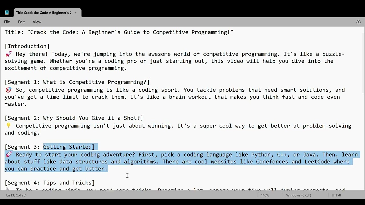 Crack the Code: A Beginner's Guide to Competitive Programming!