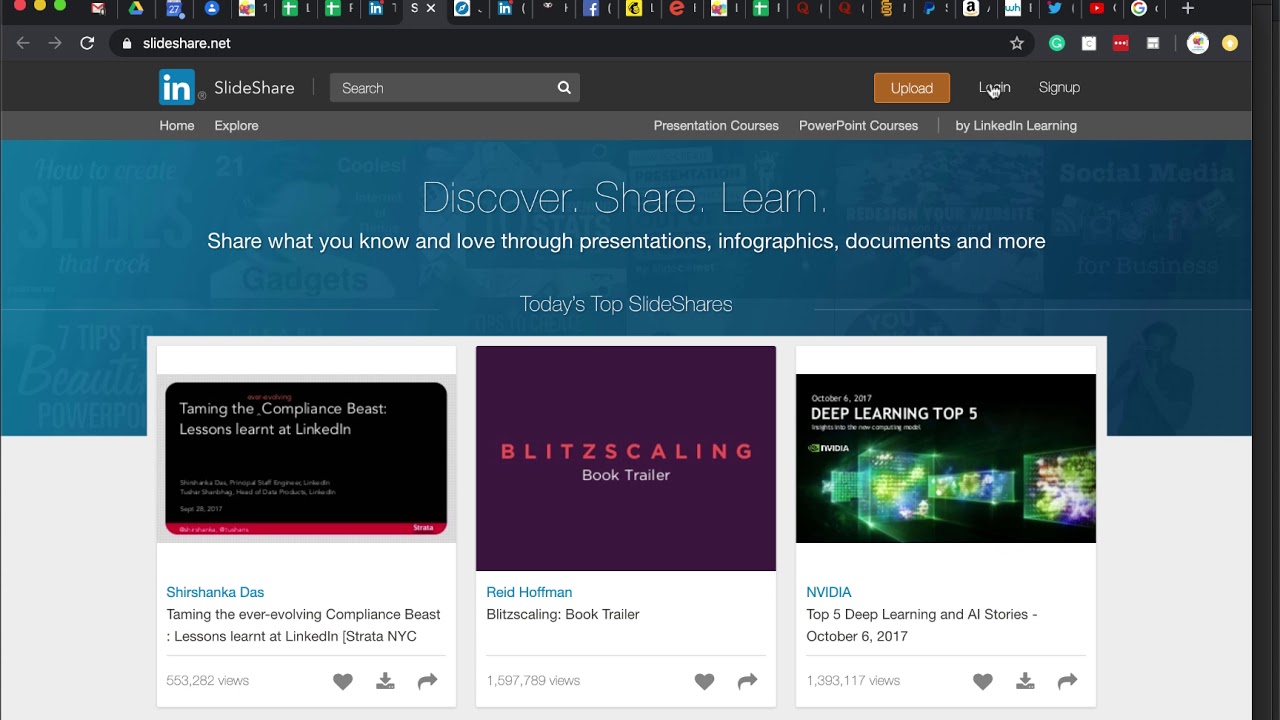 Linking documents to your LinkedIn Profile using Slideshare - See Description for an Update